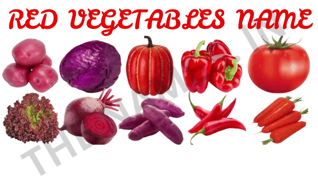 Red Vegetable Names